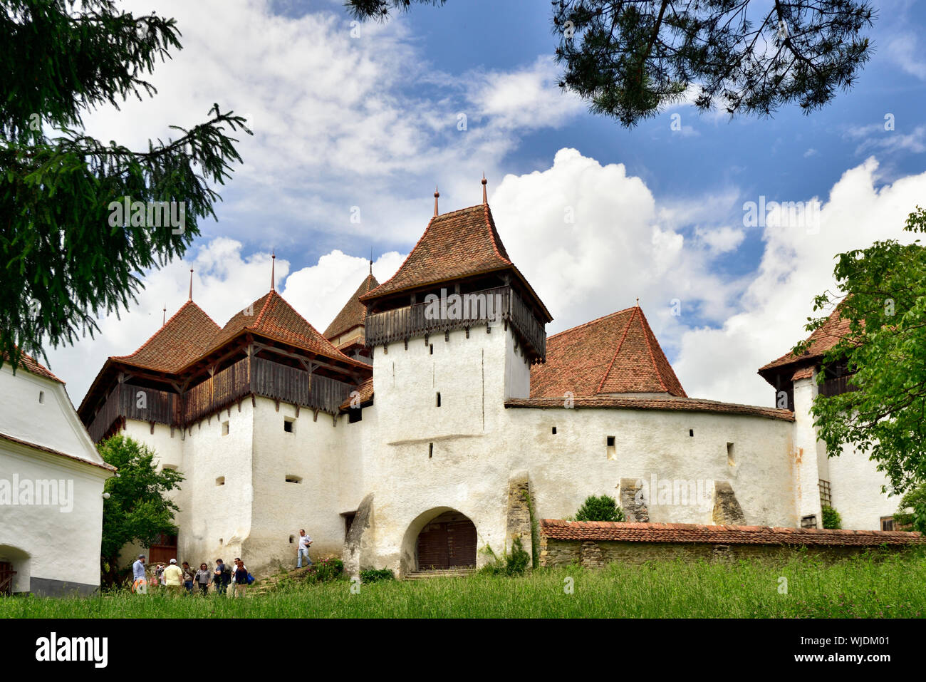 The Viscri fortified church was built by the Transylvanian Saxon ...