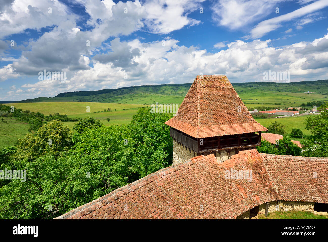 The Viscri fortified church was built by the Transylvanian Saxon ...
