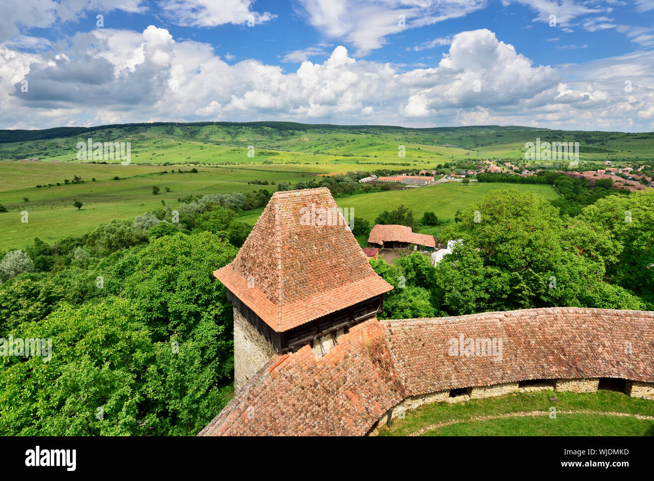 The Viscri fortified church was built by the Transylvanian Saxon ...