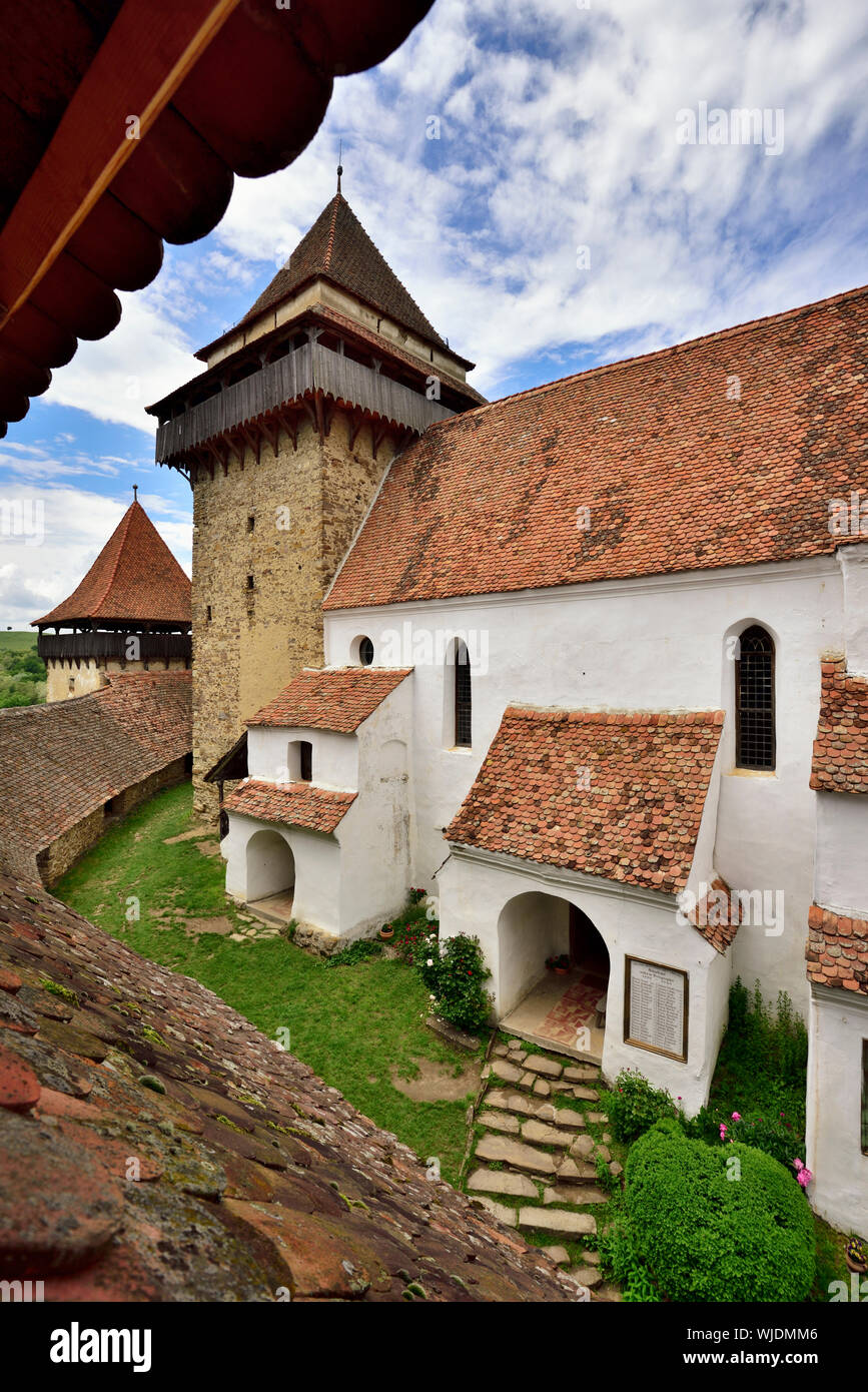 The Viscri fortified church was built by the Transylvanian Saxon ...