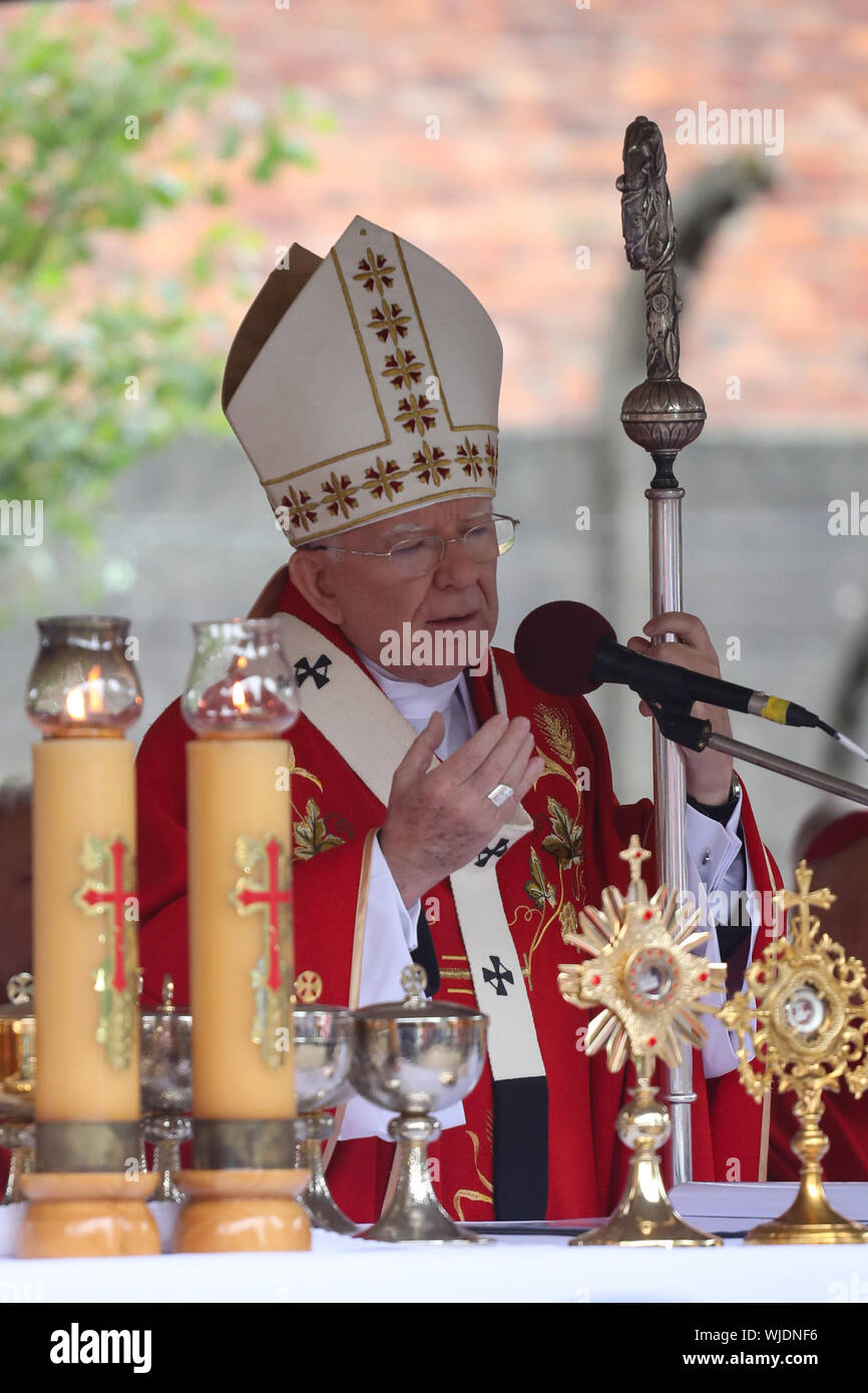 POLAND, OSWIECIM -14 August 2019: Krakow's archbishop Marek ...