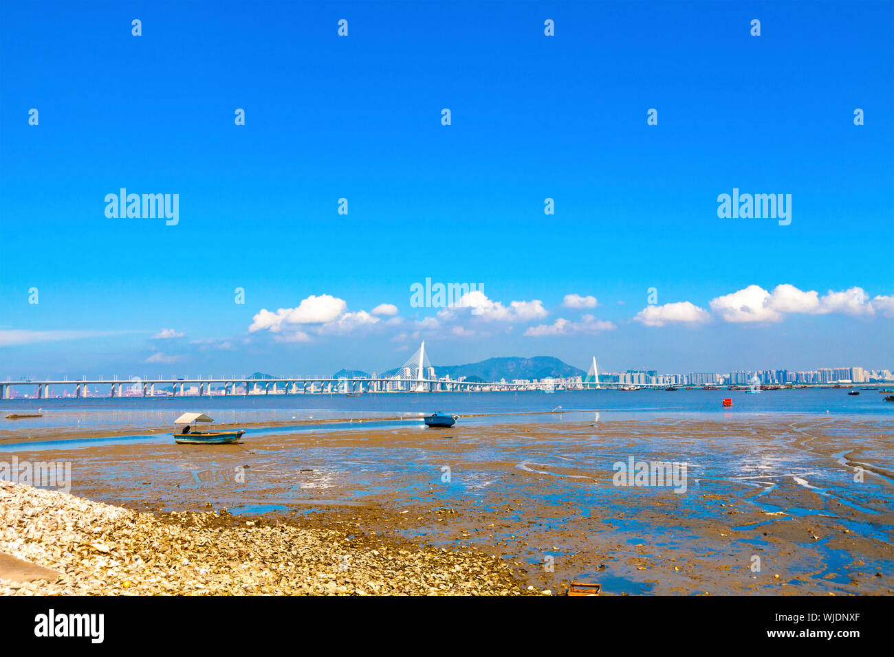 Hong Kong coast and bridge at day Stock Photo - Alamy