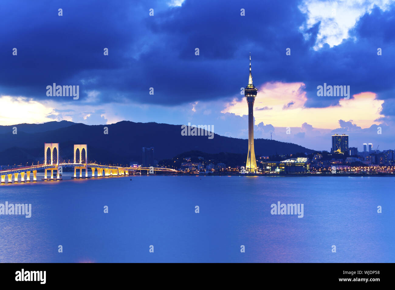 Macau at sunset Stock Photo - Alamy