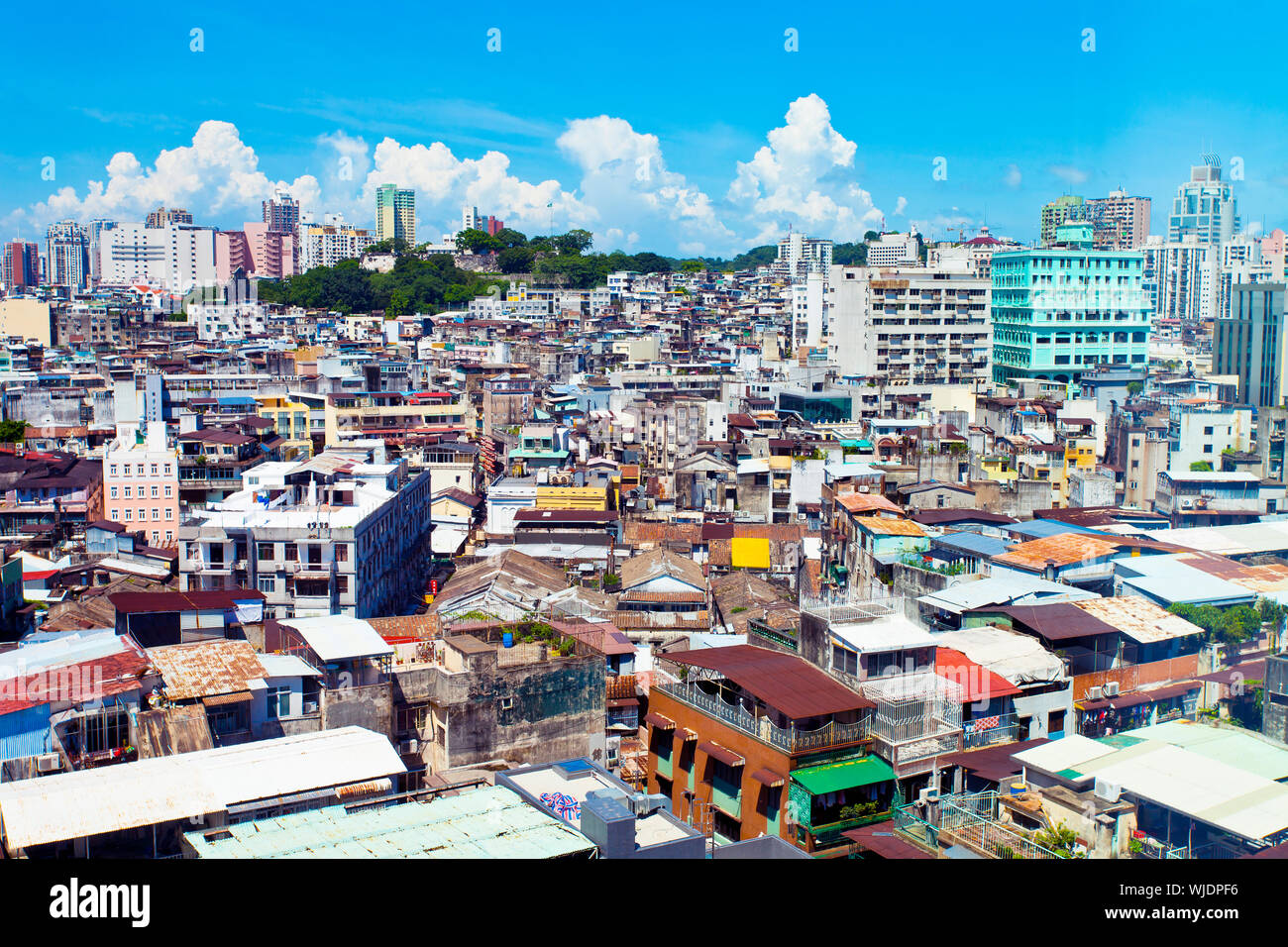 Macau packed houses Stock Photo - Alamy