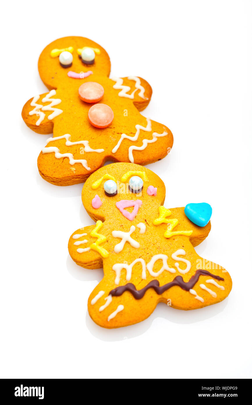 Gingerbread man and cookies Stock Photo - Alamy