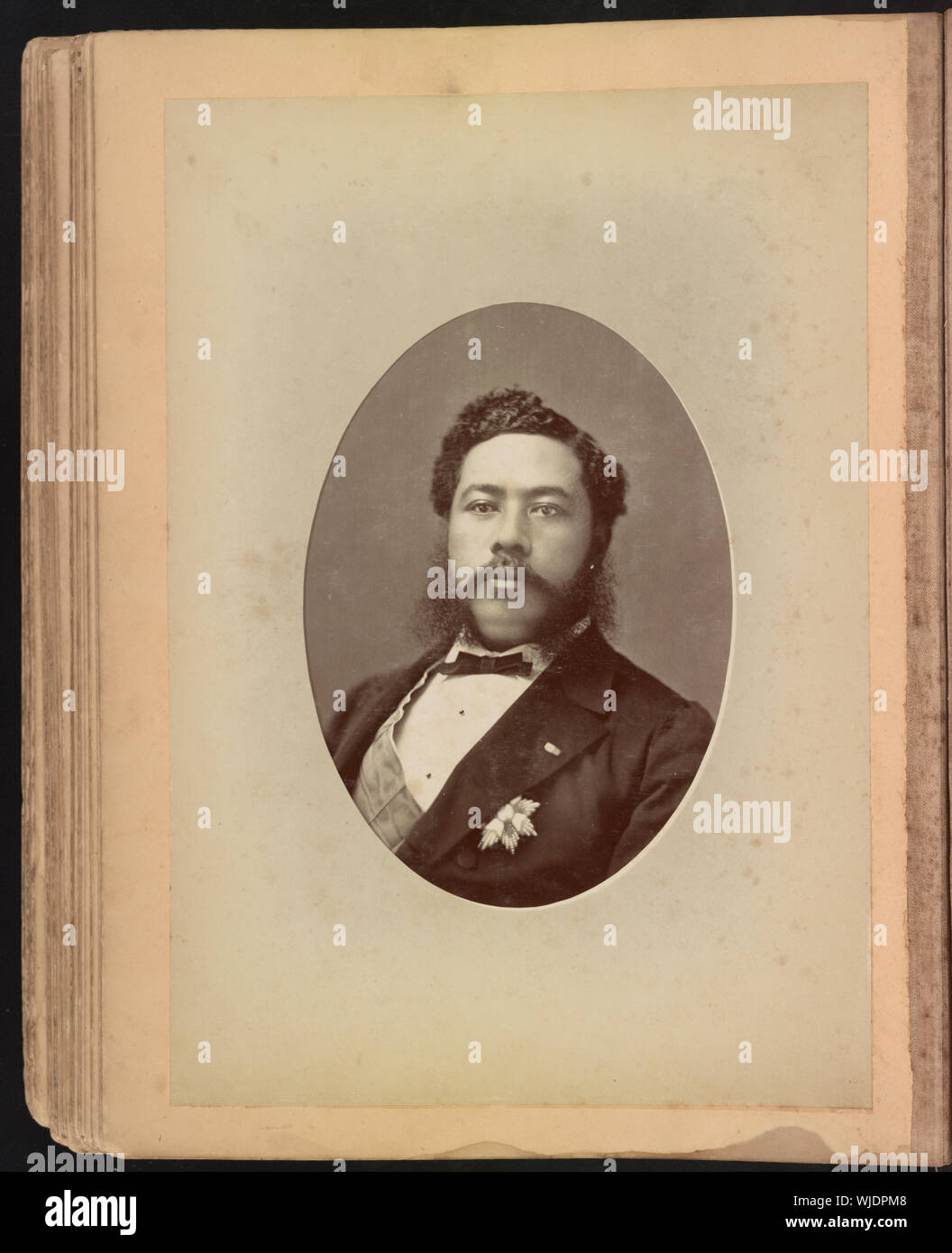 Hawaii album, p. 46, portrait of man Stock Photo - Alamy