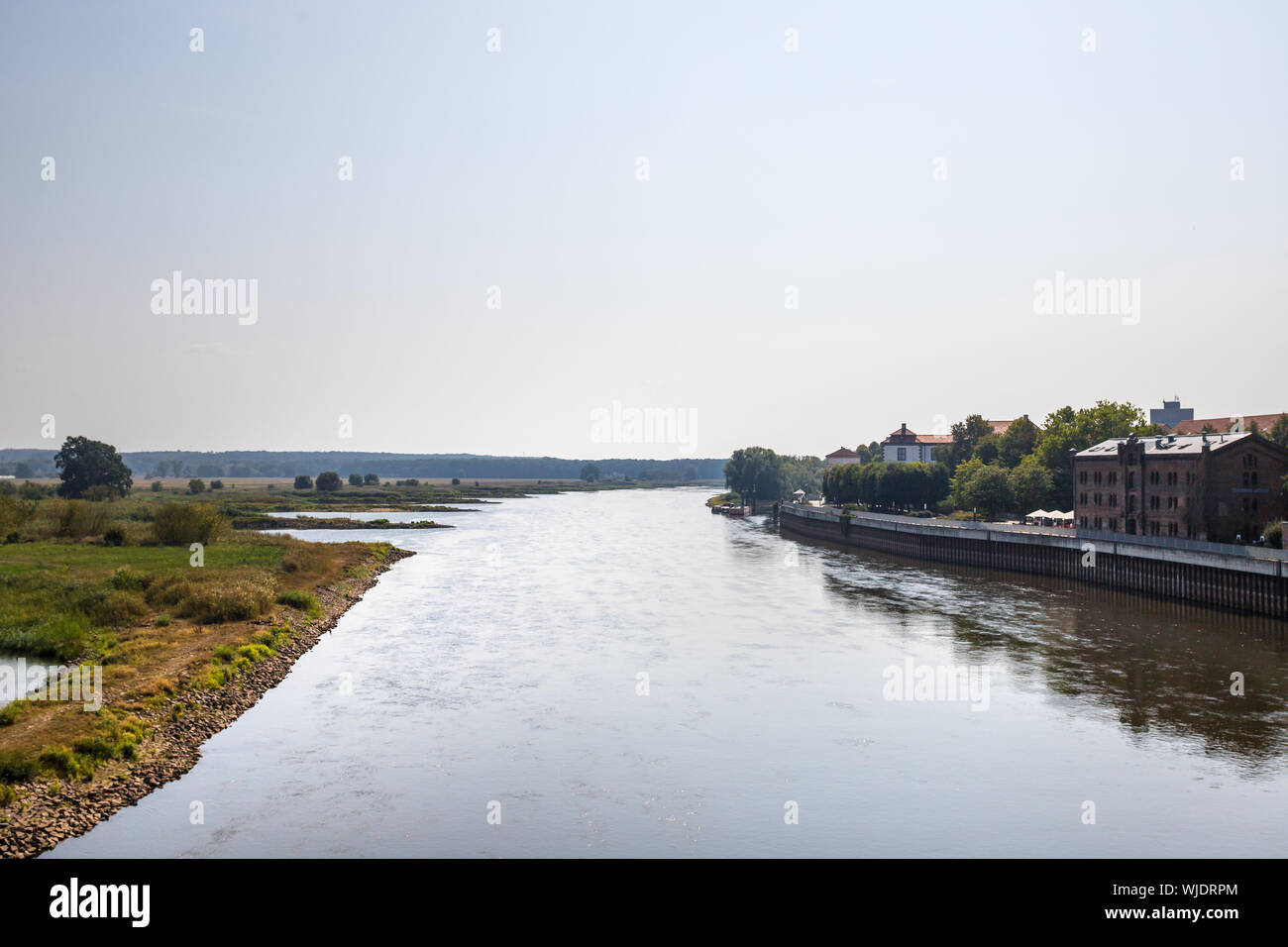 oder river in germany near the polish border Stock Photo - Alamy