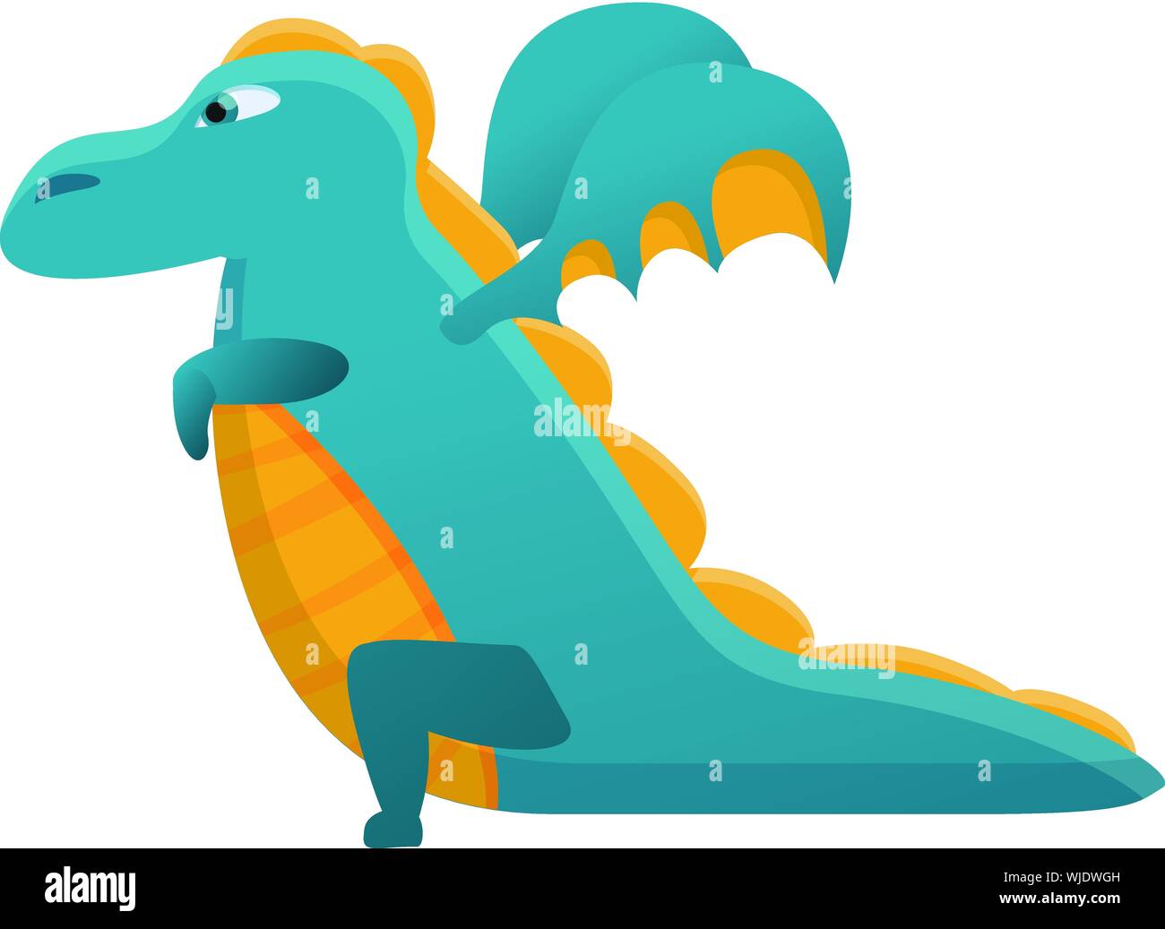 Medieval dragon icon. Cartoon of medieval dragon vector icon for web ...