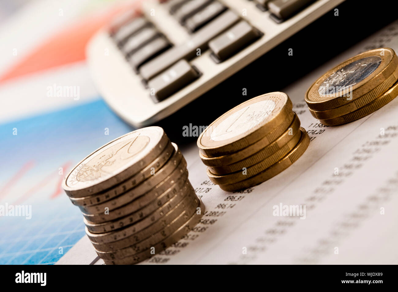 Money and calculator Stock Photo - Alamy