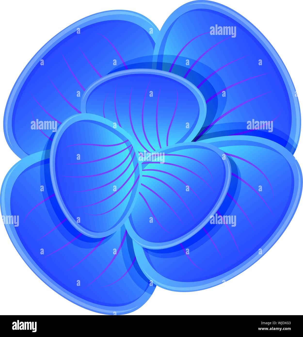 Blue orchid icon. Cartoon of blue orchid vector icon for web design ...