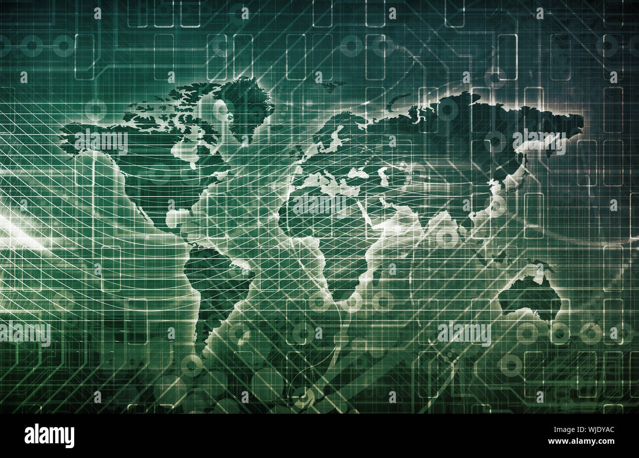 International Trade System with Economies and Commodities Stock Photo ...