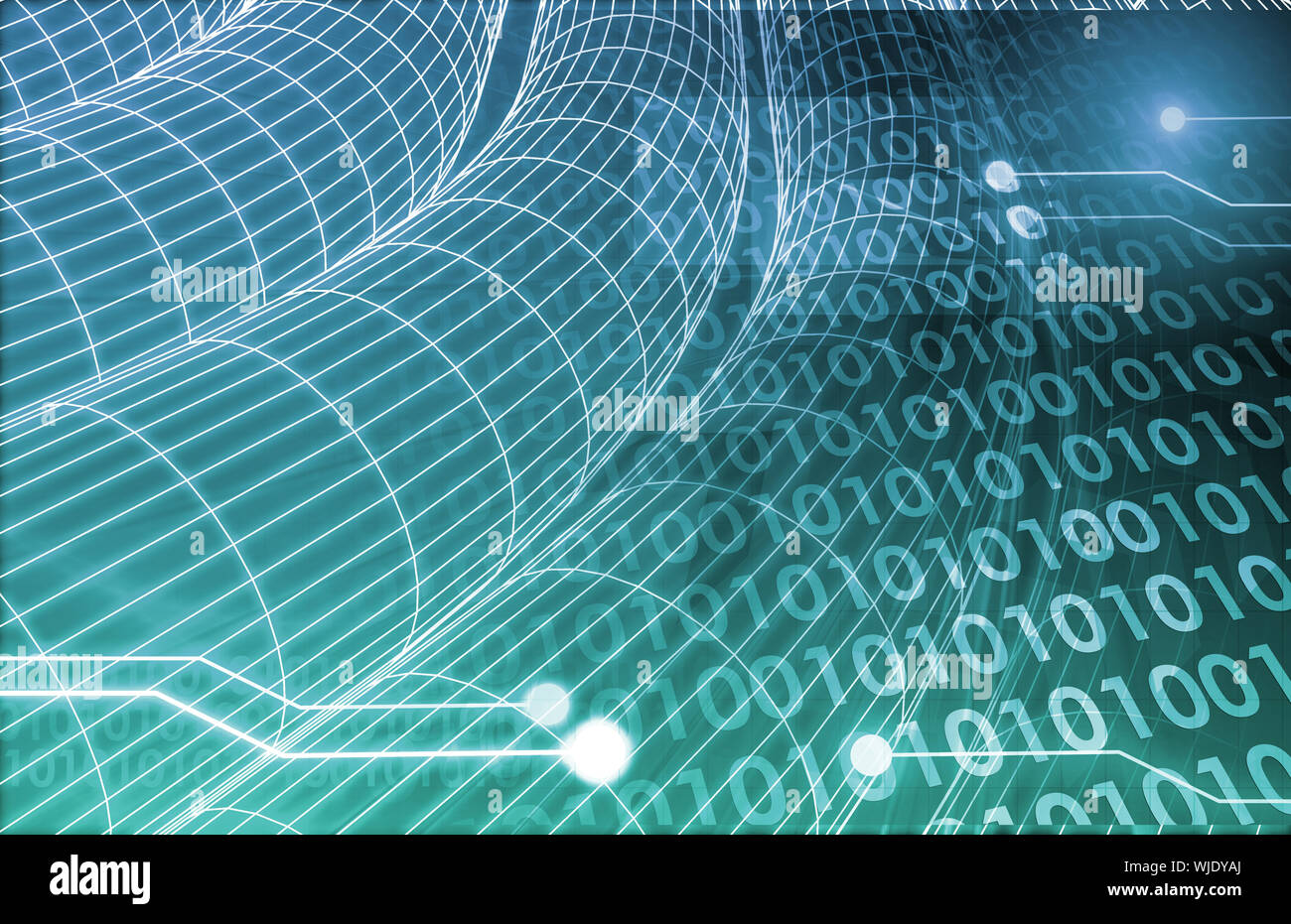 Digital Imagery with Data Network Transfer Art Stock Photo - Alamy