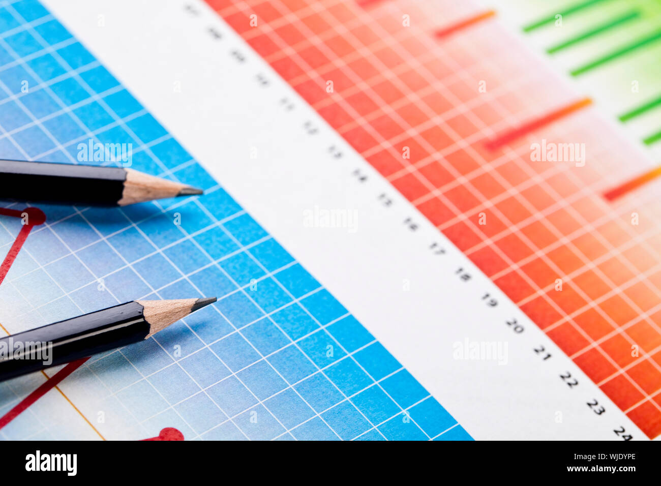 Chart and Pencil Stock Photo - Alamy