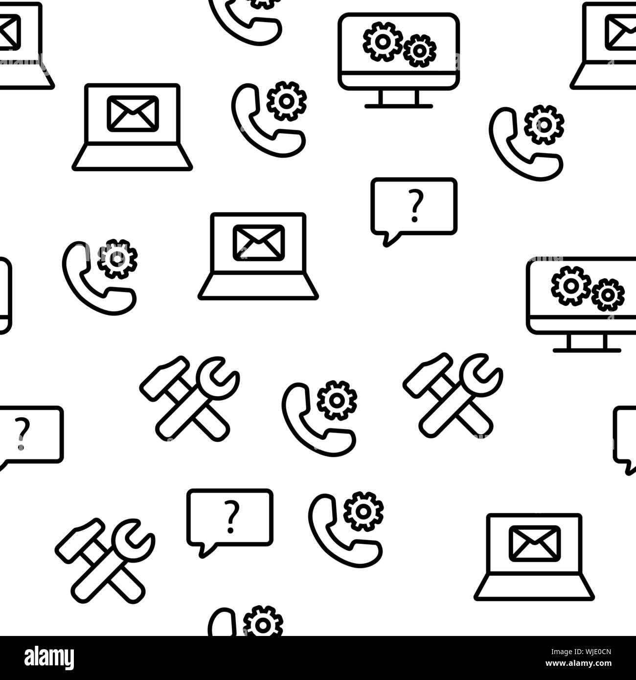Client Support Vector Seamless Pattern Stock Vector Image & Art - Alamy