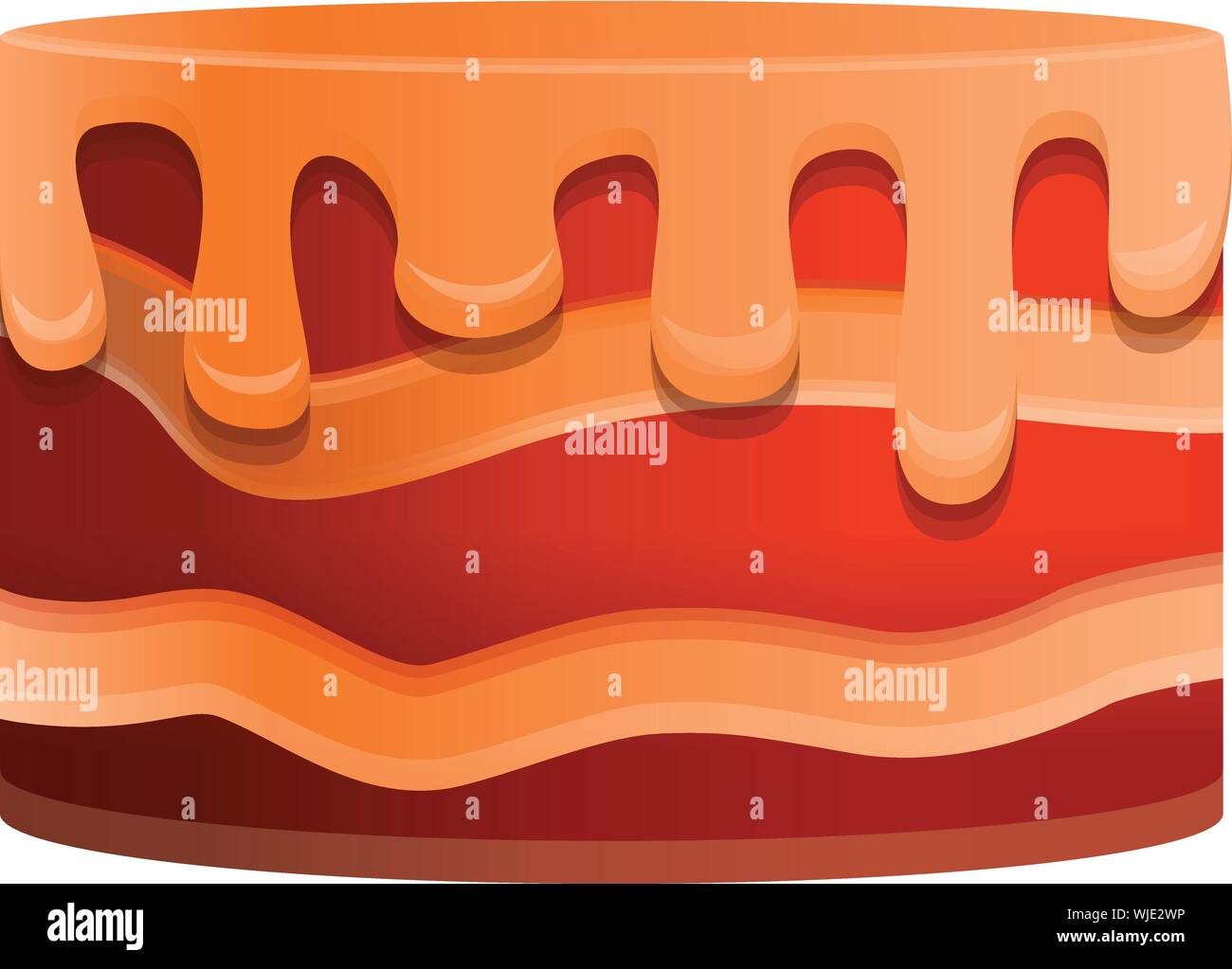 Creamy cake icon. Cartoon of creamy cake vector icon for web design ...