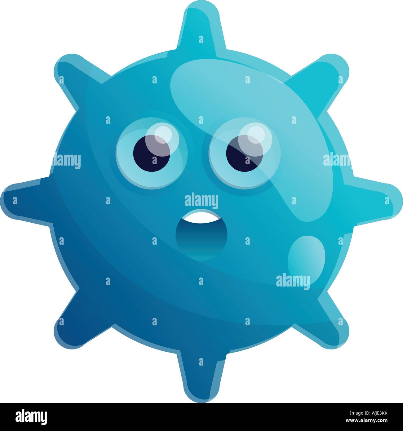 Bomb star bacteria icon. Cartoon of bomb star bacteria vector icon for ...