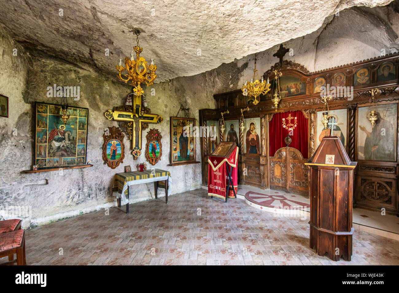 The rock-hewn Basarbovo Monastery (Monastery of Saint Dimitar ...
