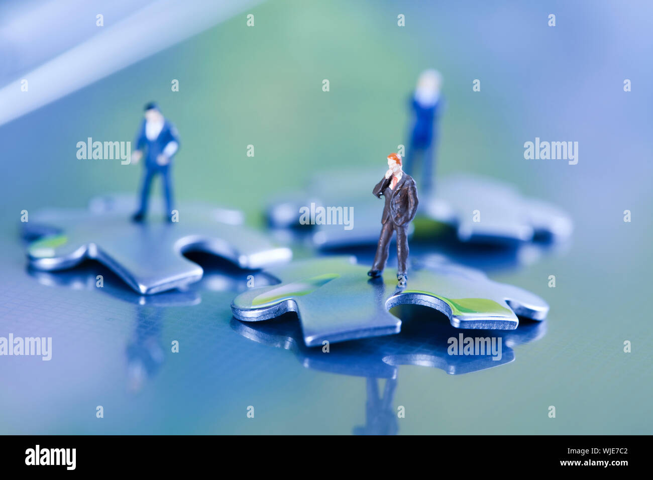 Figure man over computer background Stock Photo - Alamy