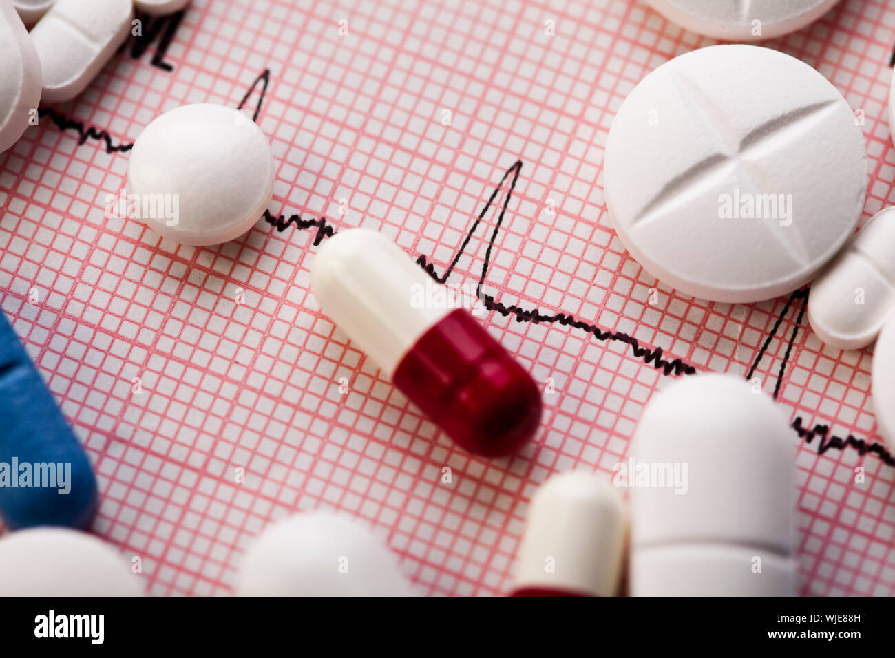 Ekg and Tablets Stock Photo - Alamy