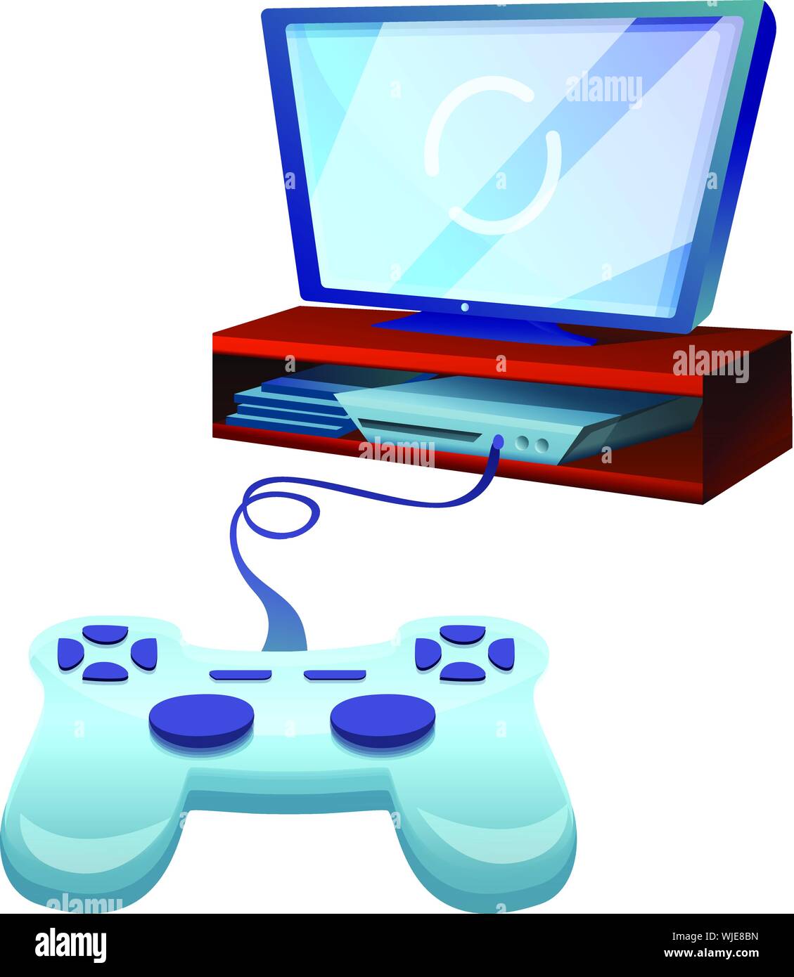 Joystick tv console icon. Cartoon of joystick tv console vector icon ...