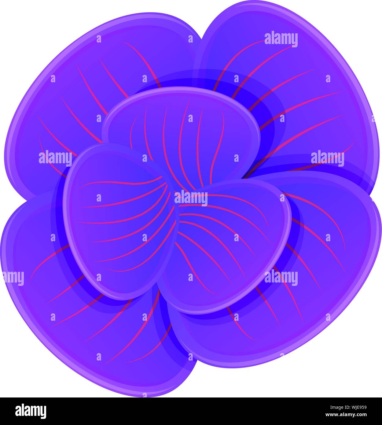 Purple orchid icon. Cartoon of purple orchid vector icon for web design ...