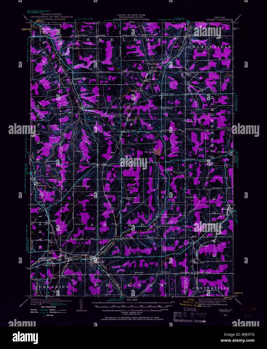 Map of arcade new york hi-res stock photography and images - Alamy