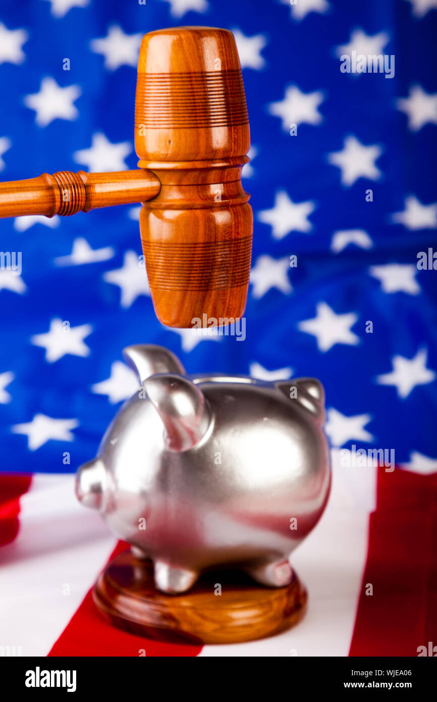 Gavel In Action Stock Photo - Alamy
