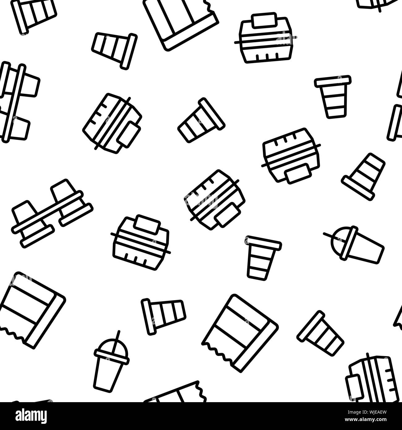 Takeout Food Vector Seamless Pattern Stock Vector Image & Art - Alamy