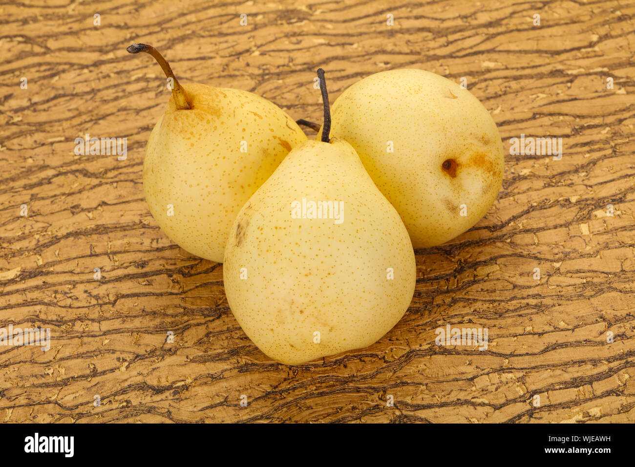 Juicy ripe yellow Chinese pear Stock Photo - Alamy