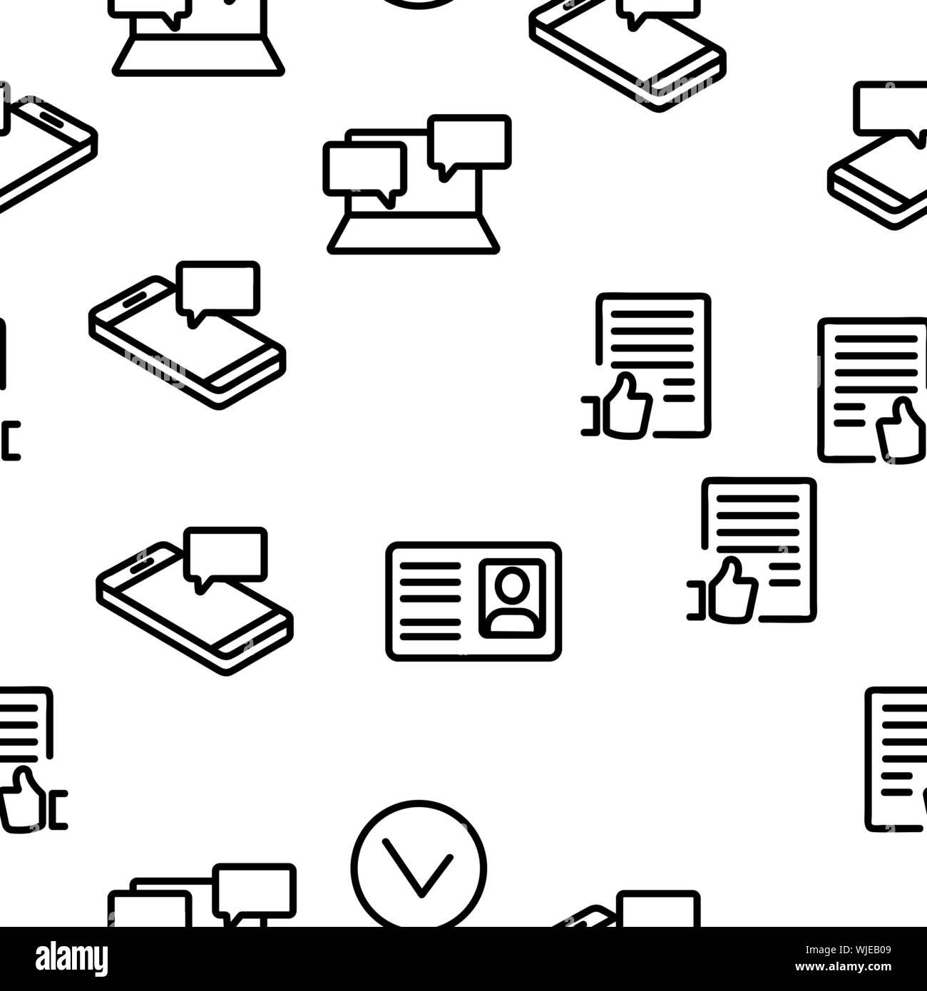 Social Media Vector Seamless Pattern Stock Vector Image & Art - Alamy