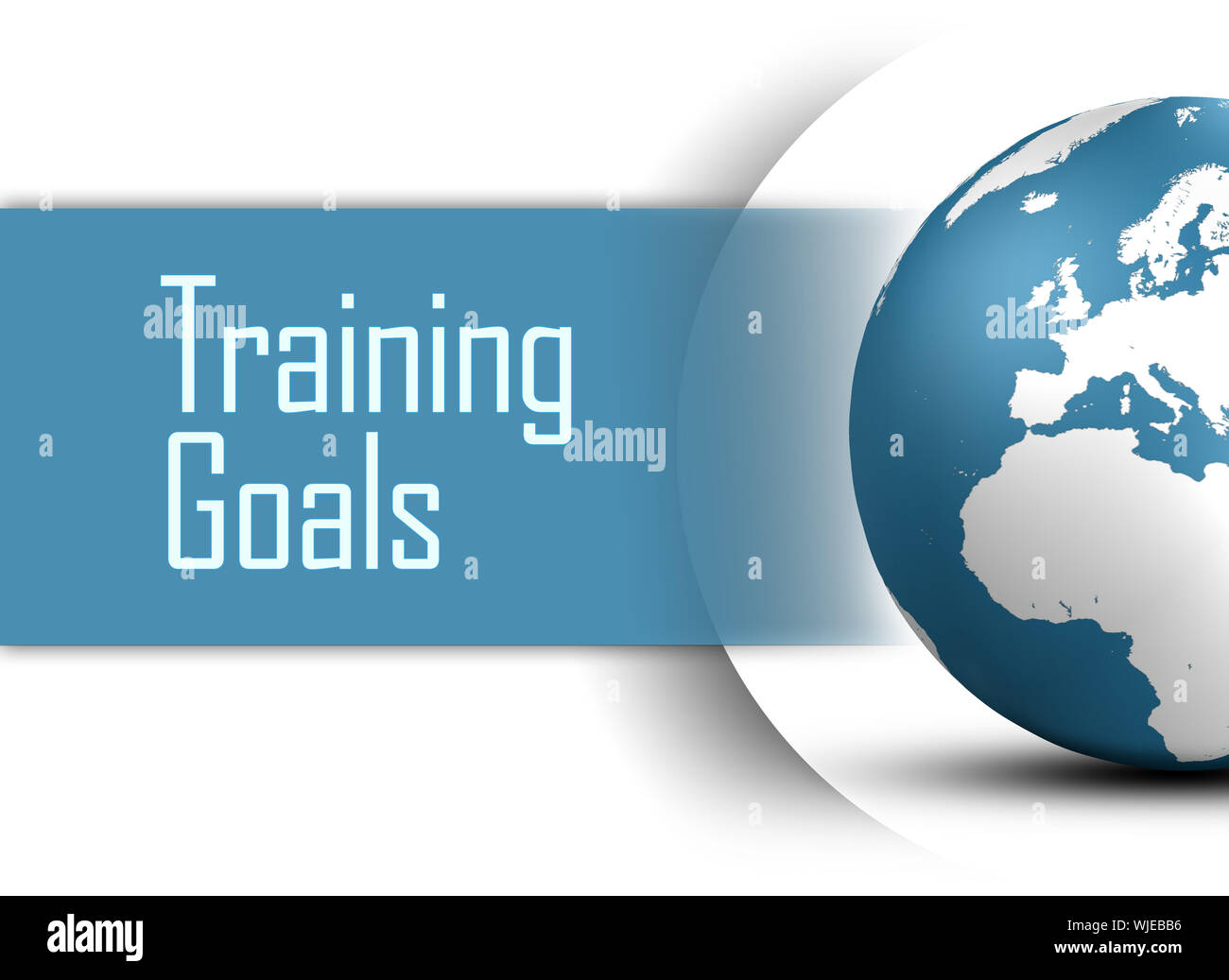 Training Goals concept with globe on white background Stock Photo - Alamy