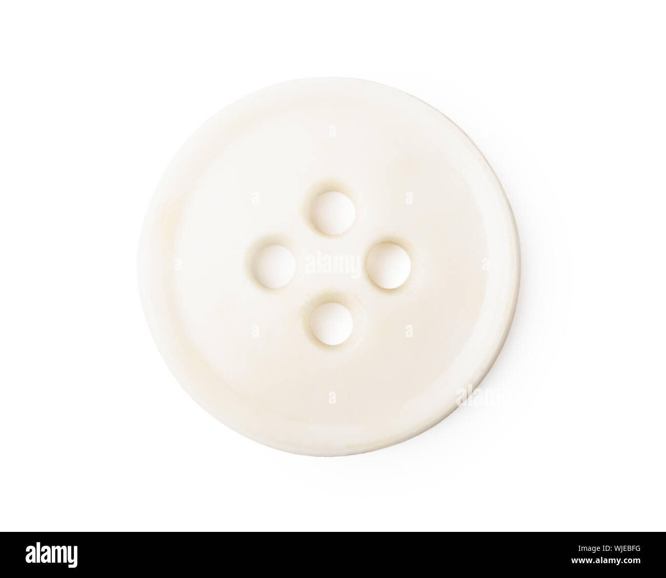 Single white old-fashioned retro button over white background Stock ...