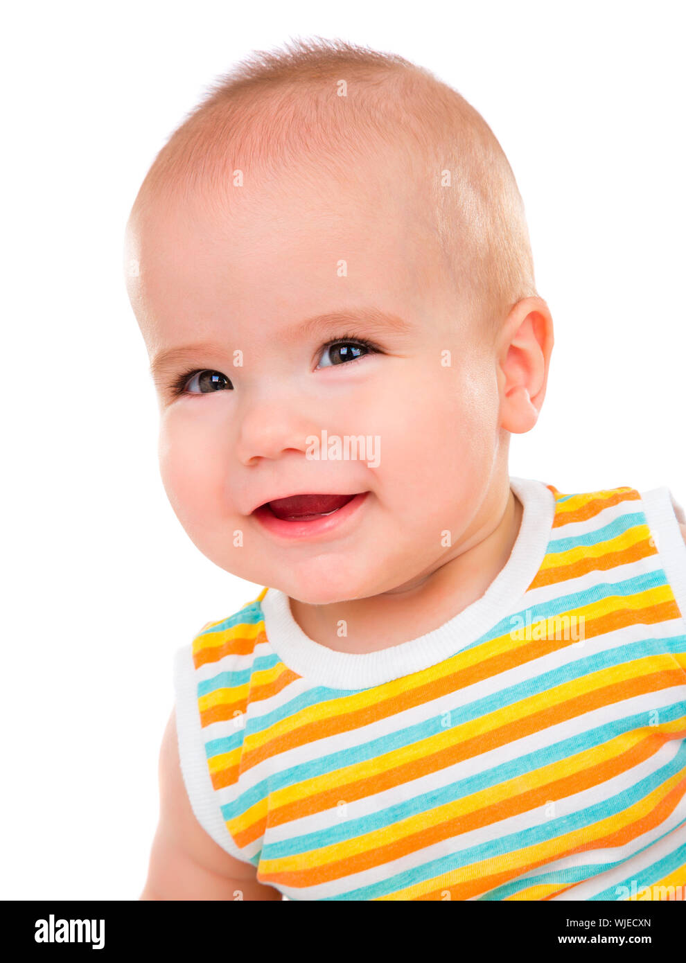 Happy Little Baby isolated on white background Stock Photo - Alamy