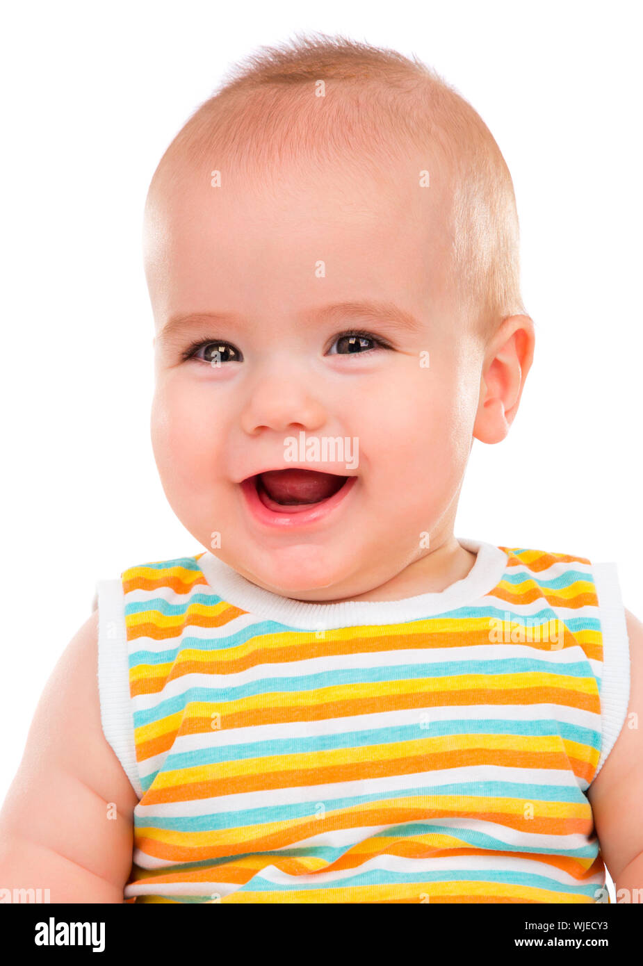Happy Little Baby isolated on white background Stock Photo - Alamy