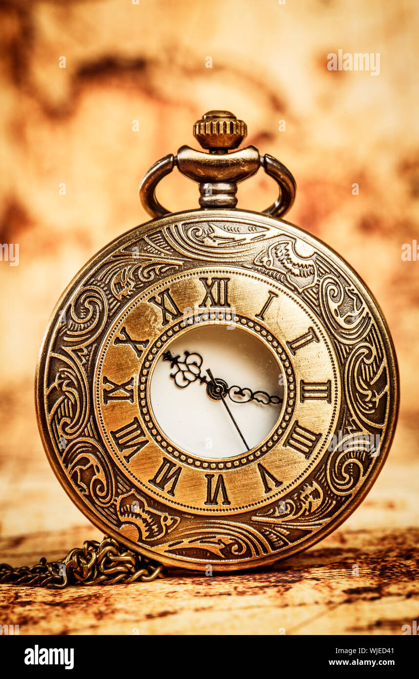 Vintage Antique pocket watch Stock Photo - Alamy