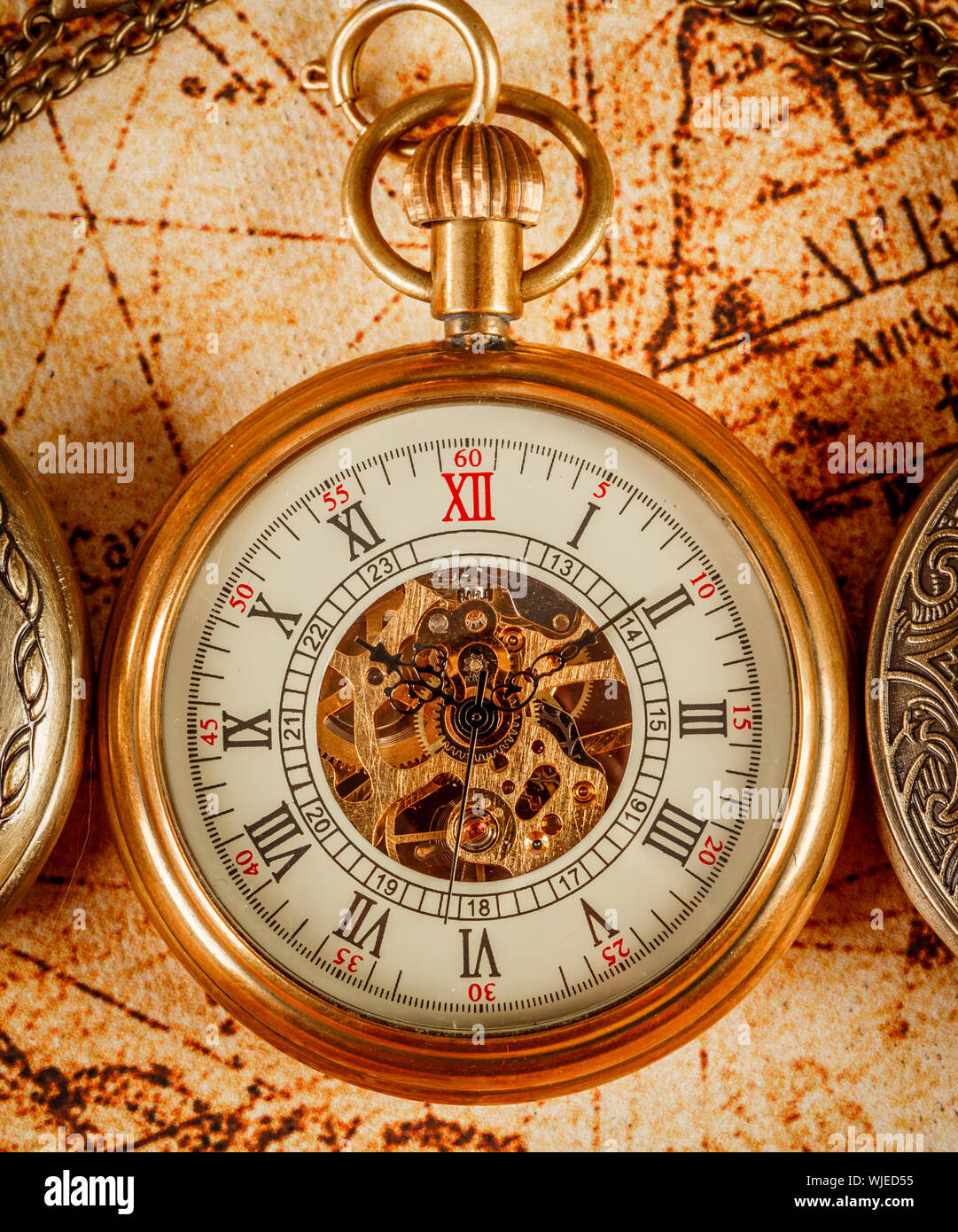 Vintage Antique pocket watch Stock Photo - Alamy