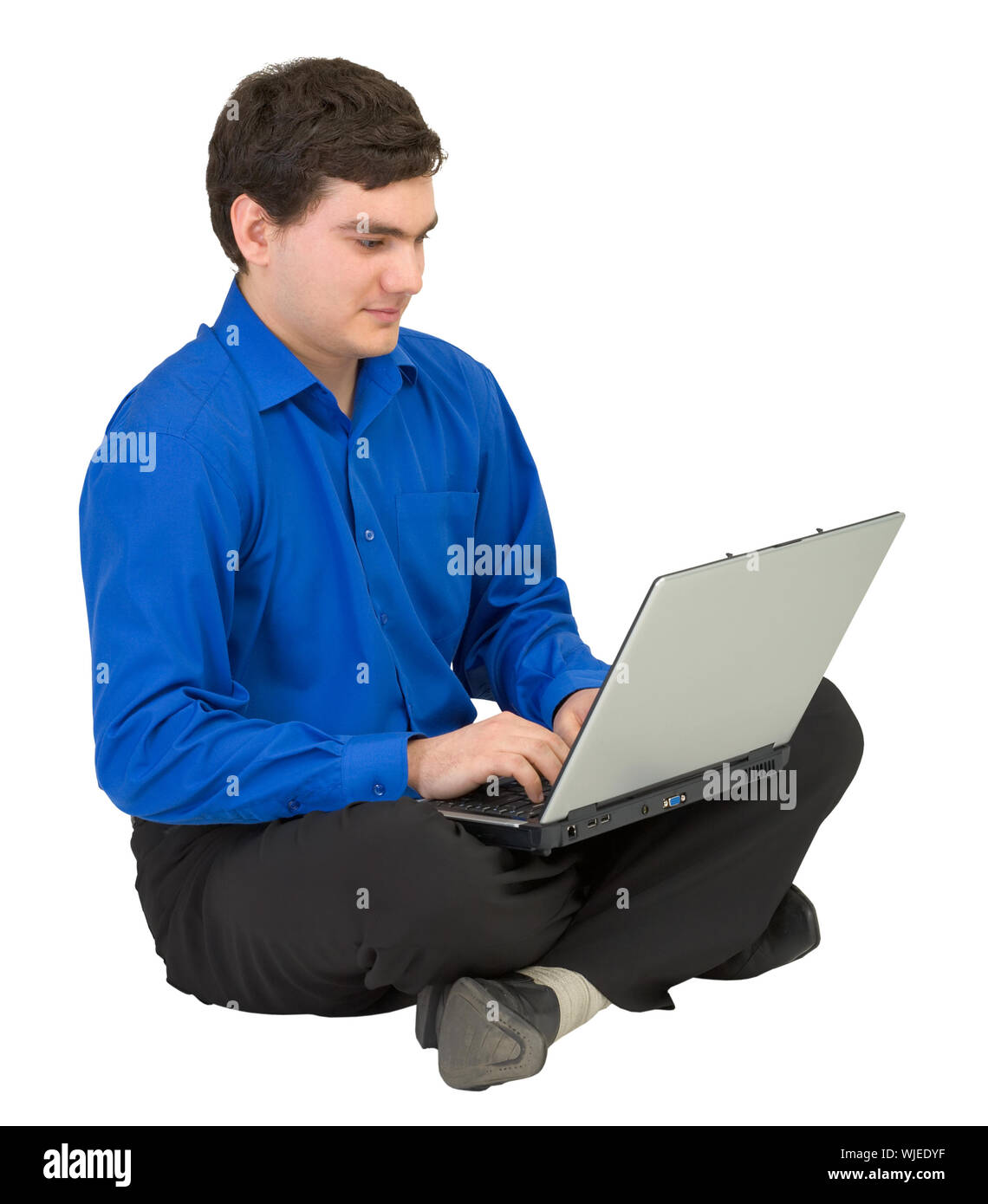 Person sits laptop on lap hi-res stock photography and images - Alamy