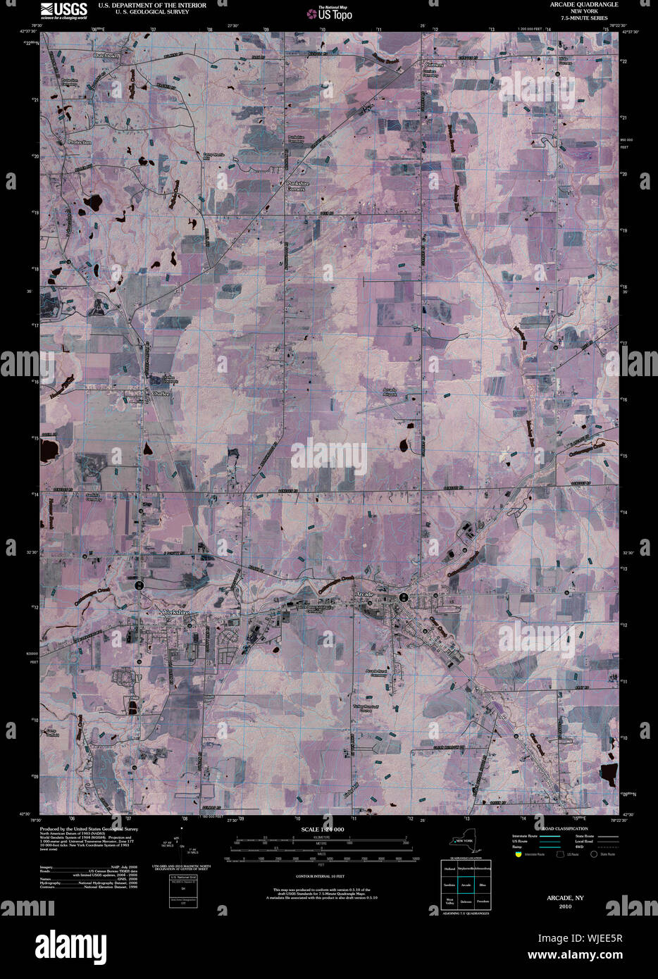 Map of arcade new york hi-res stock photography and images - Alamy