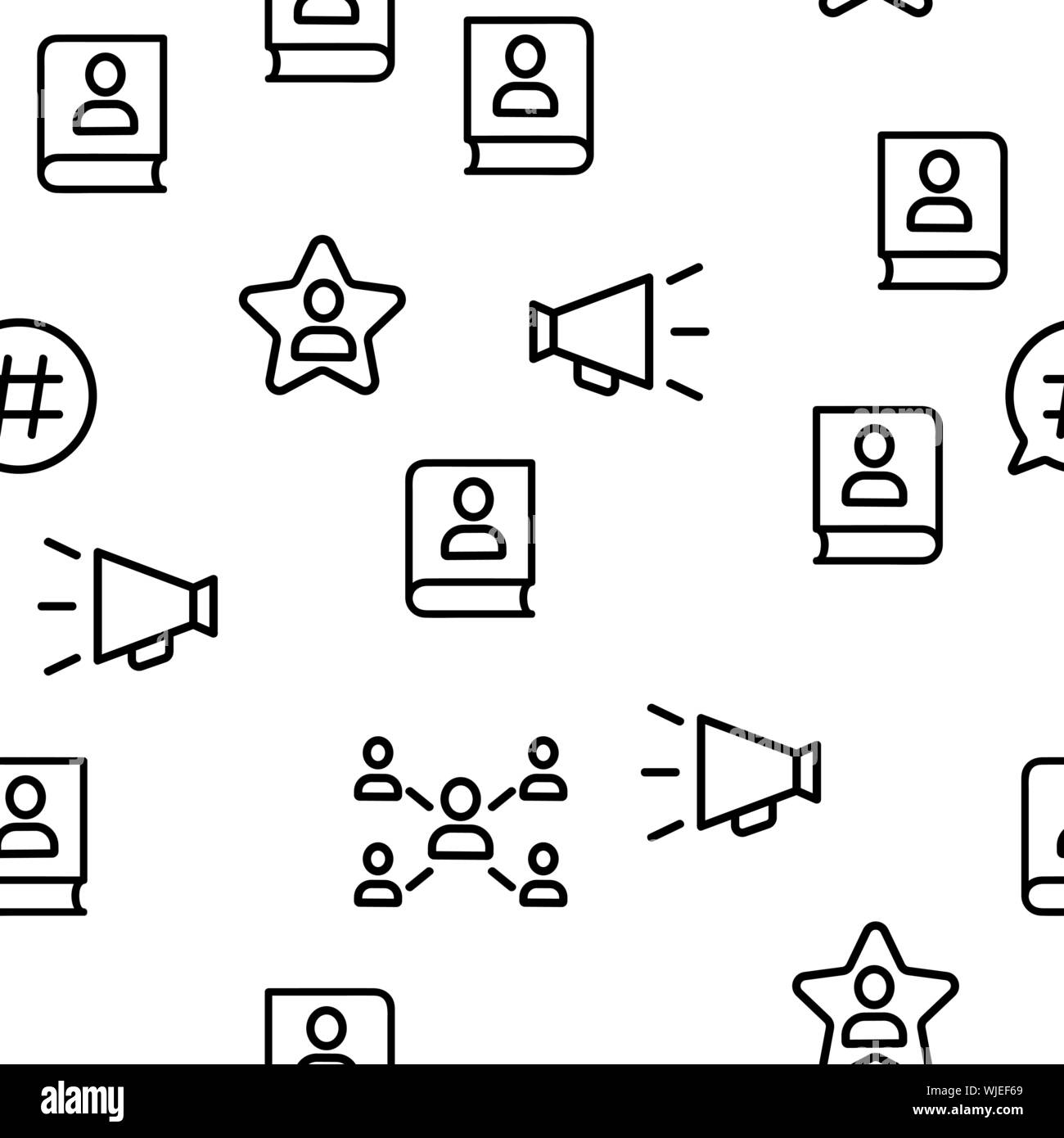 Social Media Vector Seamless Pattern Stock Vector Image & Art - Alamy