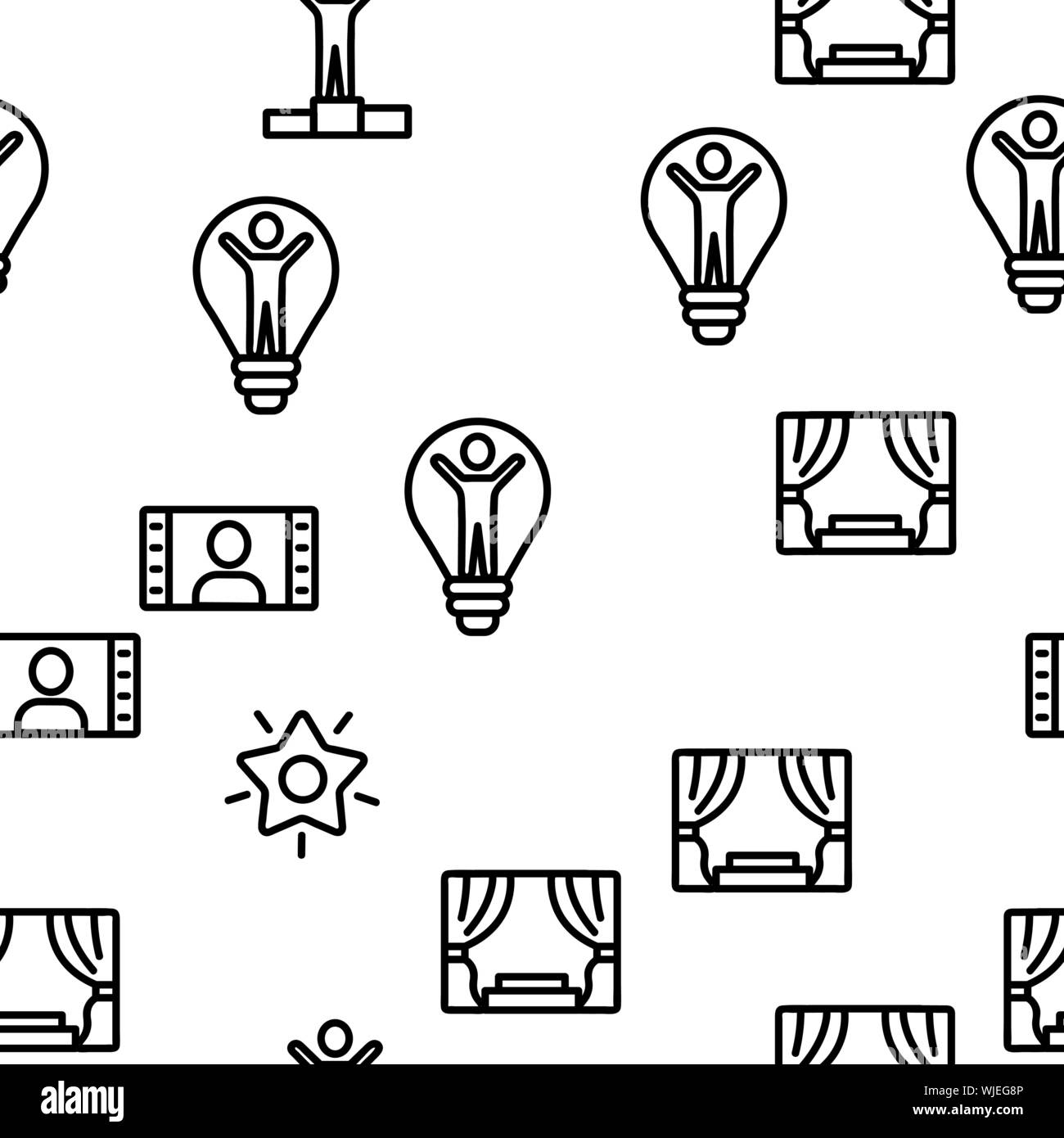 Different Human Talent Vector Seamless Pattern Stock Vector Image & Art ...