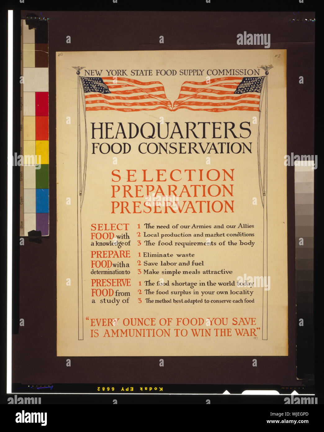 Headquarters food conservation Abstract: Poster promoting food ...