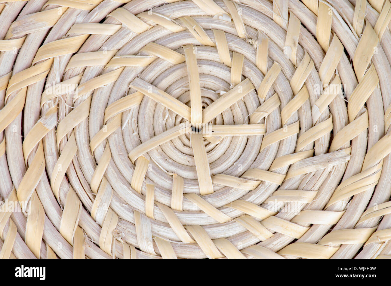 Circle Straw Wicker Background closeup Stock Photo - Alamy