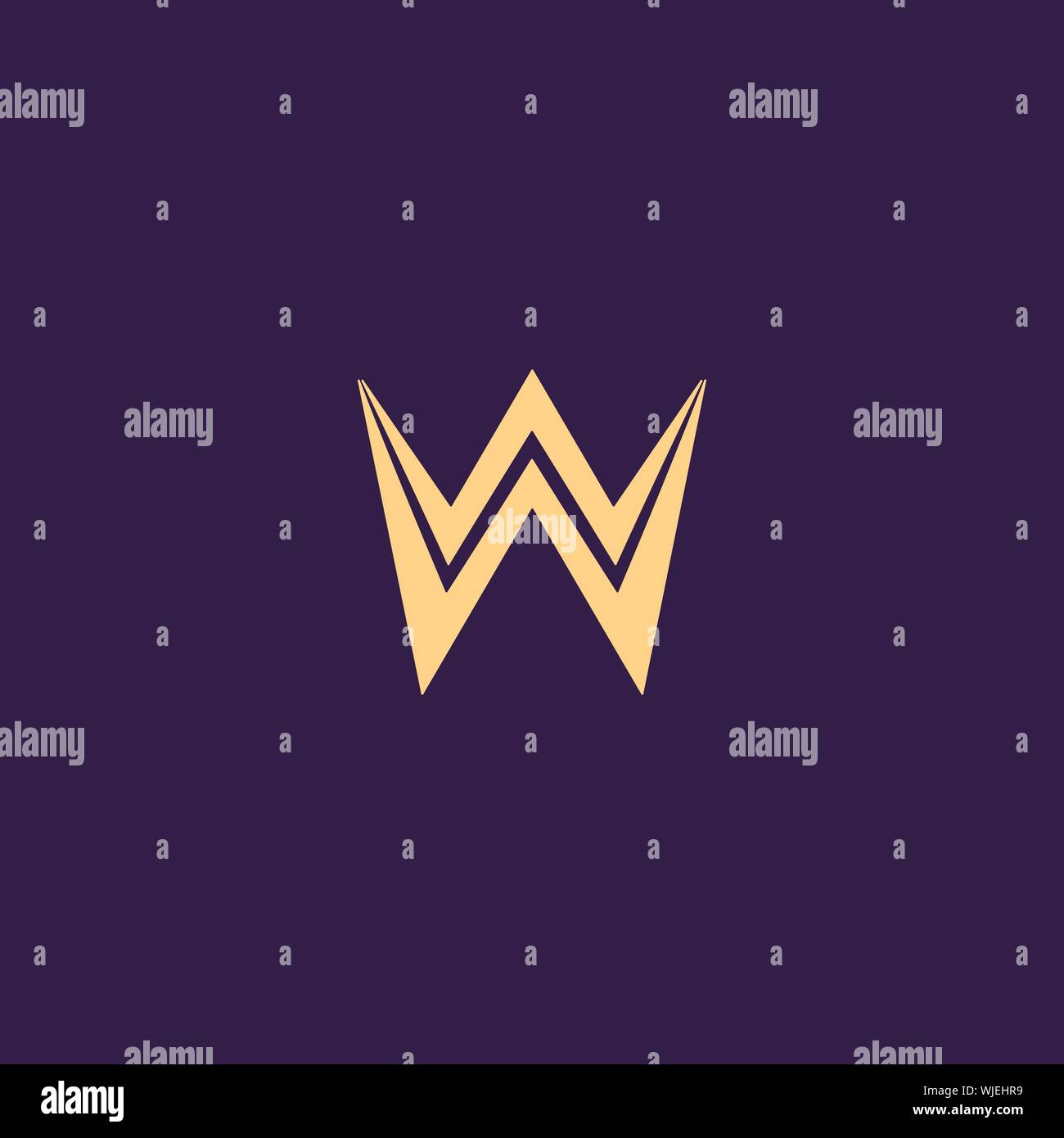 Creative Innovative Initial Letter logo WW W. Minimal luxury Monogram ...