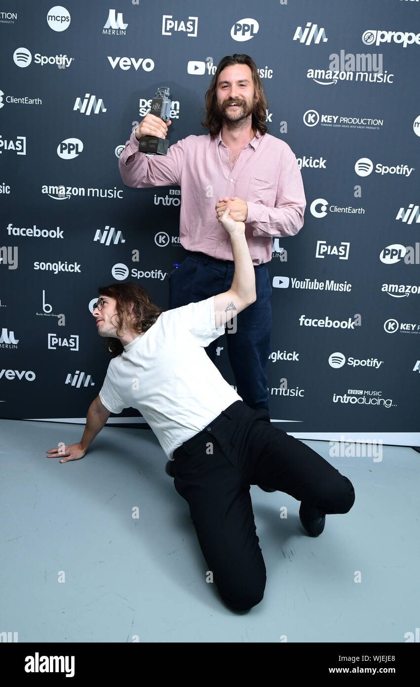 The Idles with the Best Difficult Second Album Award at the AIM ...