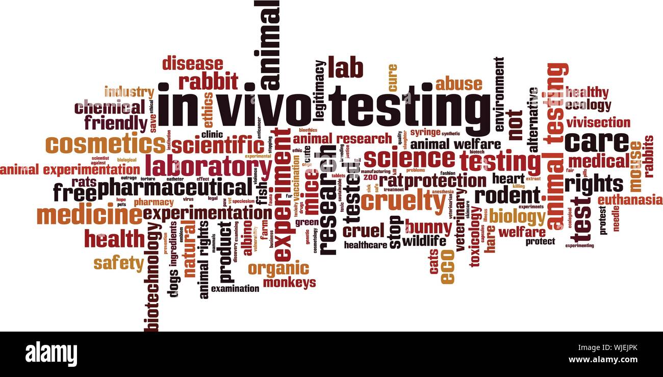In vivo testing word cloud concept. Collage made of words about in vivo ...