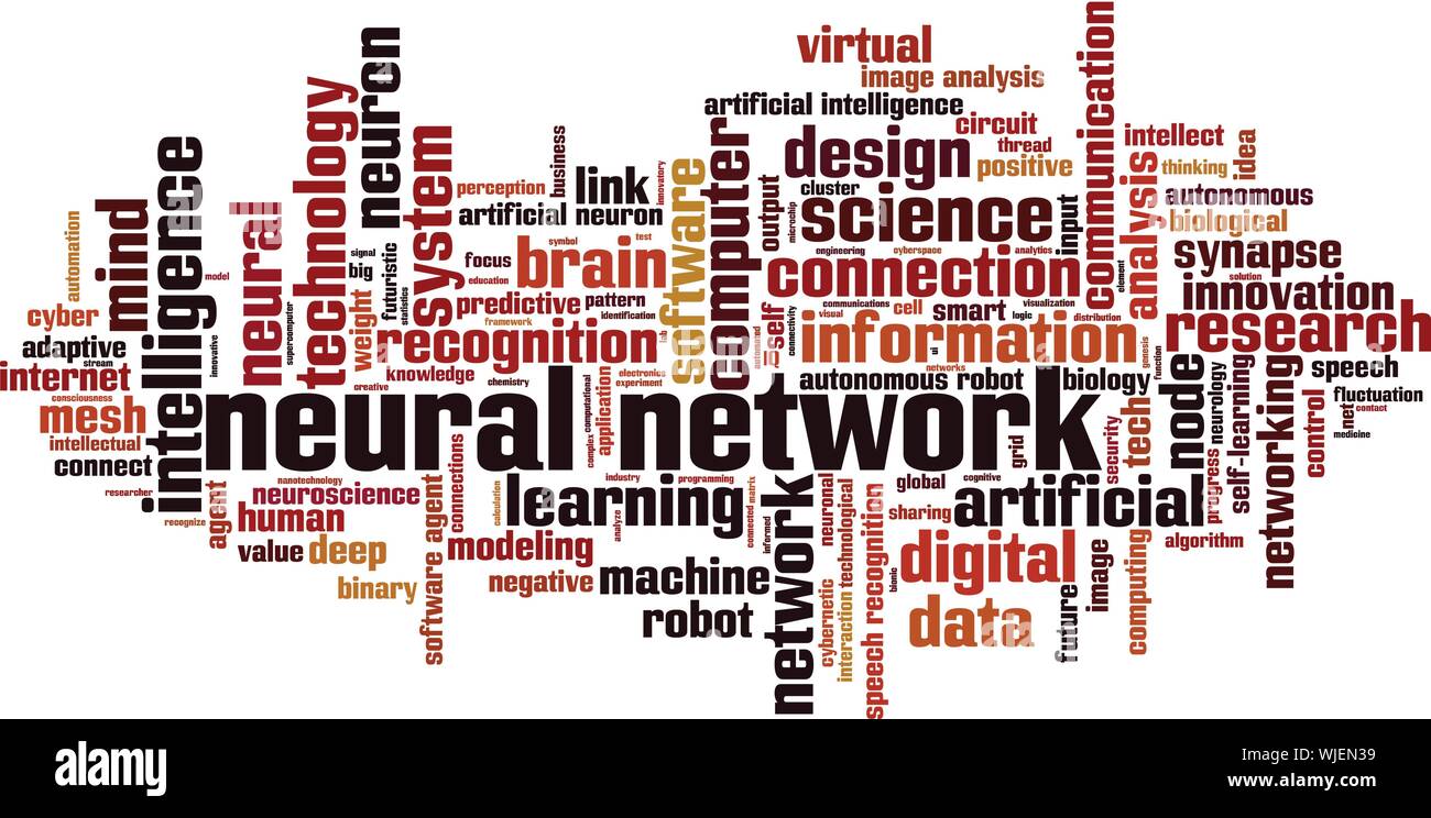 Neural network word cloud concept. Collage made of words about neural ... Neural network word cloud concept. Collage made of words about neural ...