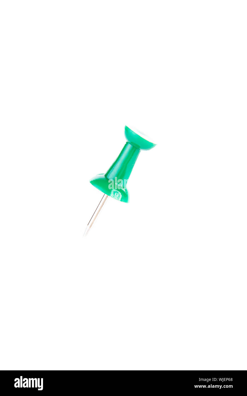One separated drawing pin. Over white background Stock Photo - Alamy