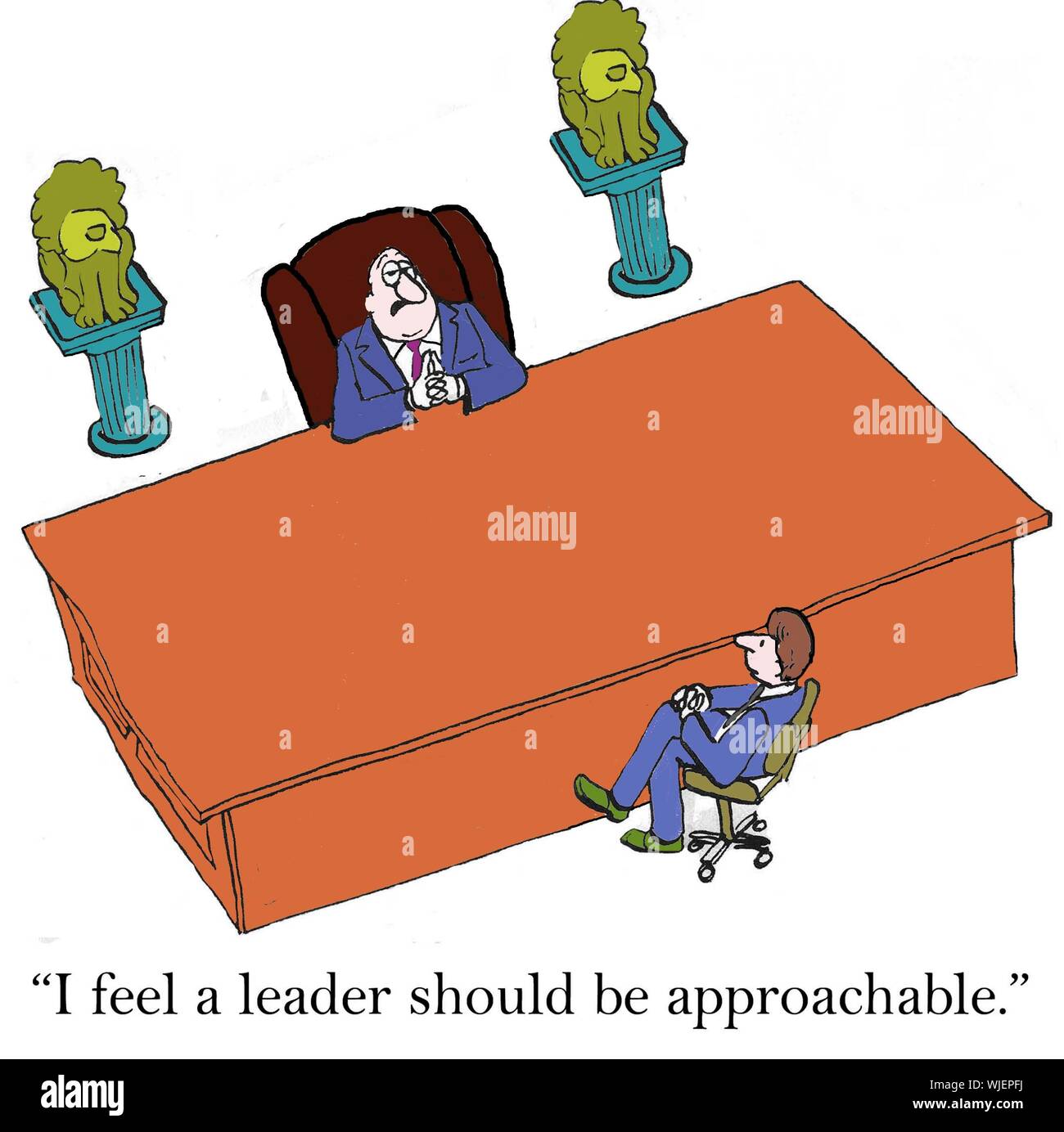 Big businessman desk Cut Out Stock Images & Pictures - Alamy