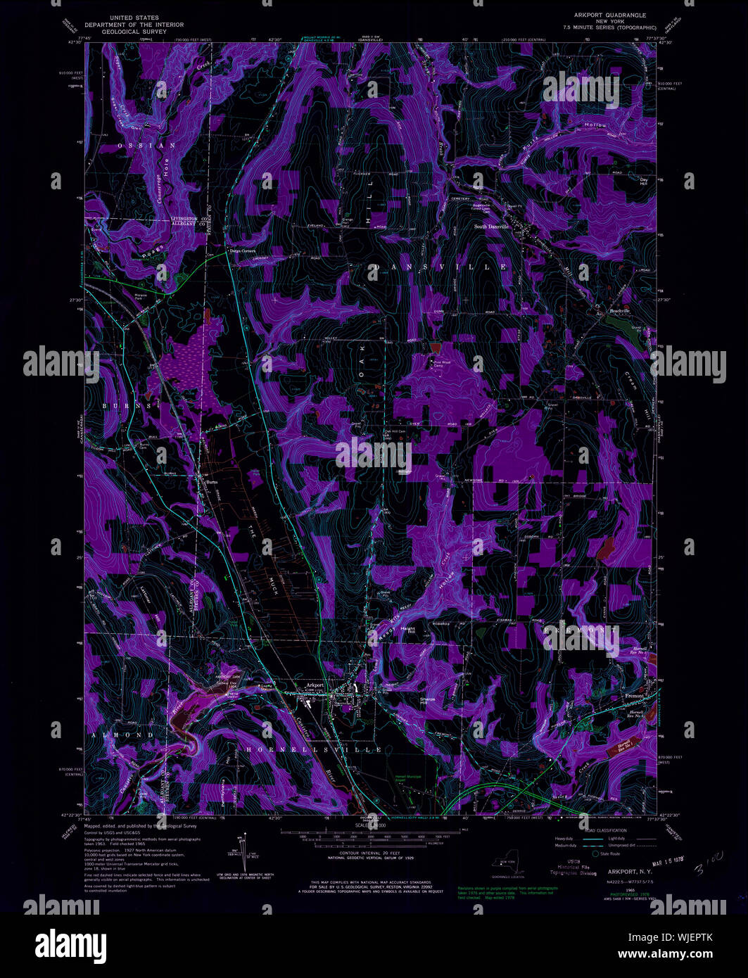 Map of arkport hi-res stock photography and images - Alamy