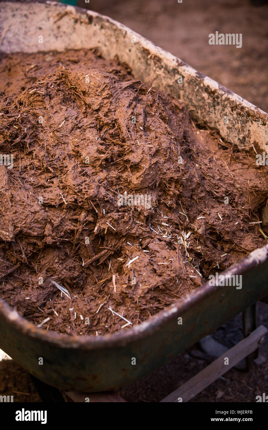 Cob Construction Clay and Straw Aggregate Stock Photo - Alamy
